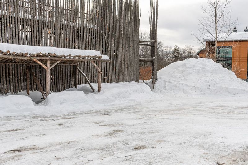 Snowy Day in Montreal: Rural Shopfront with Snow Drifts HDRi Maps and ...