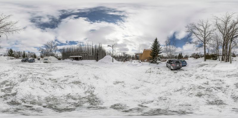 Snowy Day in Rural Canada - HDRi Maps and Backplates