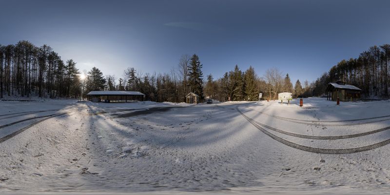 Snowy Park in Toronto, Canada HDRi Maps and Backplates