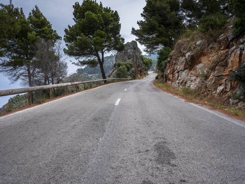 Spain Coastal Road: Ocean Landscape at Daytime HDRi Maps and Backplates