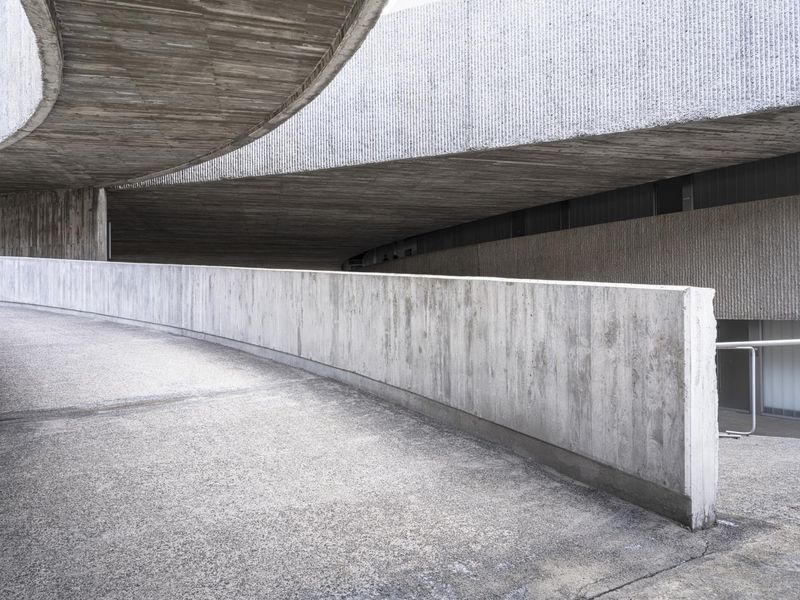 Spain: Modern Architecture of Cement Building HDRi Maps and Backplates