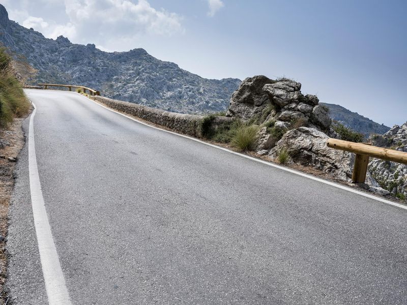 Spanish Highway with Balearic Islands Mountains Views HDRi Maps and ...