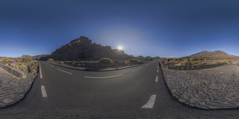 Spanish Mountain Range: A Desert Highway HDRi Maps and Backplates