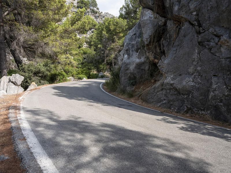 Spanish Mountain Road: Asphalt Lane Across the Stunning Landscape HDRi ...