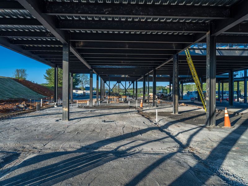 Straight Down the Road in USA: Clear Sky View HDRi Maps and Backplates