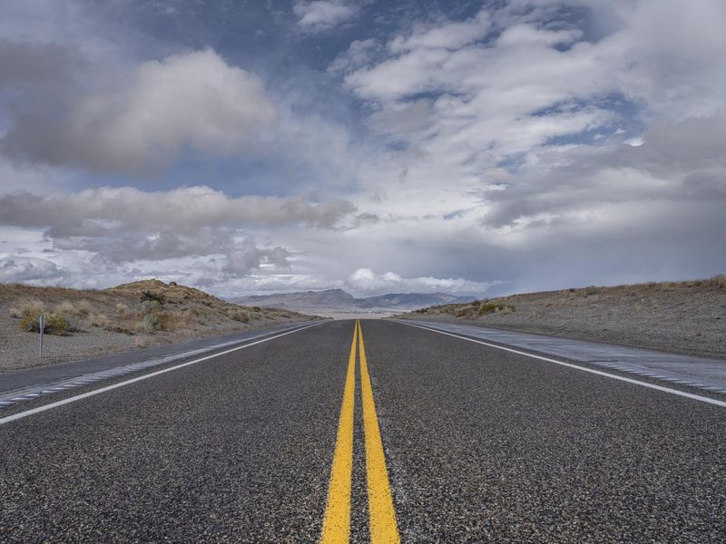 Straight Down the Road in Utah, USA: A Bright Day Ahead