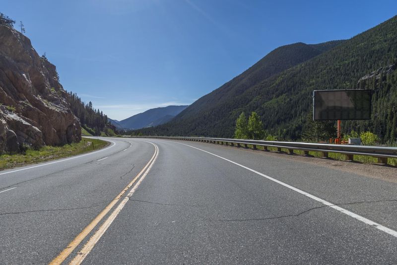 Straight Road Through Colorado Landscape with Mountains HDRi Maps and ...