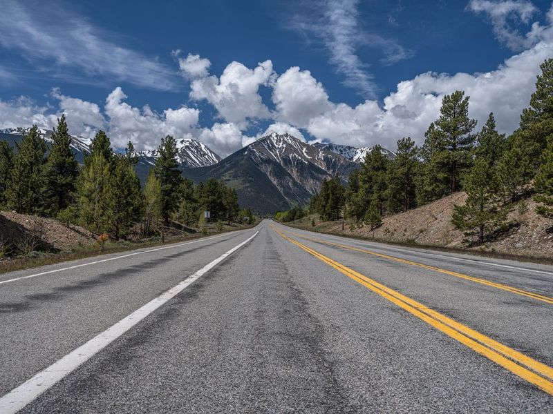 Straight Road in Colorado: Through Mountain Landscape HDRi Maps and ...