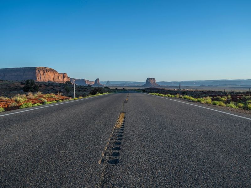 Straight Road in Utah and Arizona: A Dawn Landscape HDRi Maps and ...