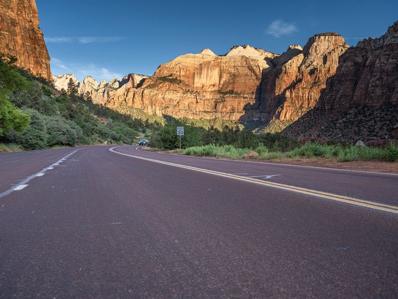 Straight Road Through the Serene Zion National Park, Utah HDRi Maps and ...