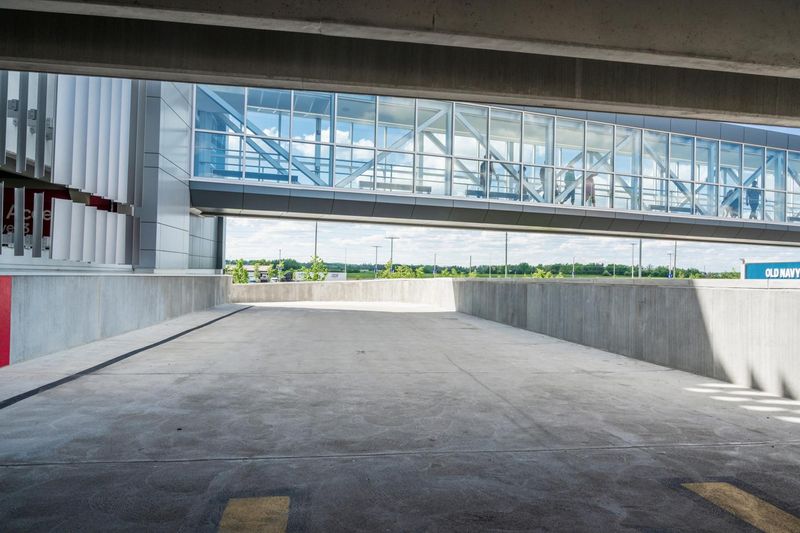 Suburban Landscape in Toronto: Highway Ramp and Residential Buildings ...