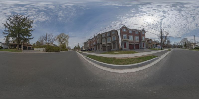 Suburban Neighborhood: Architecture and Houses HDRi Maps and Backplates