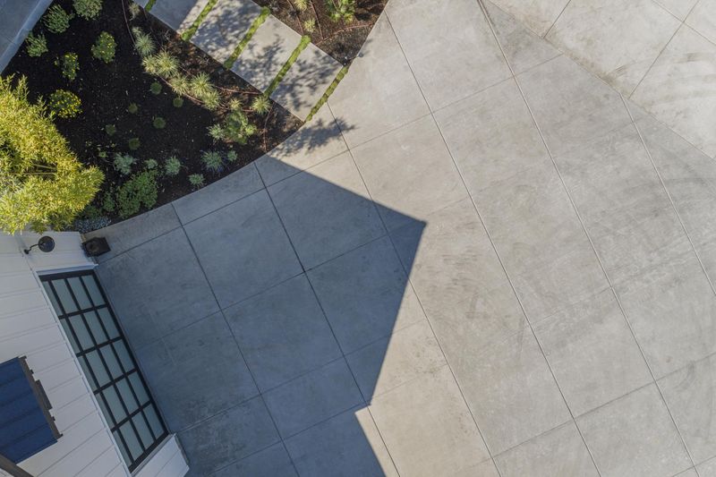 Suburban Residential Concrete Courtyard HDRi Maps and Backplates