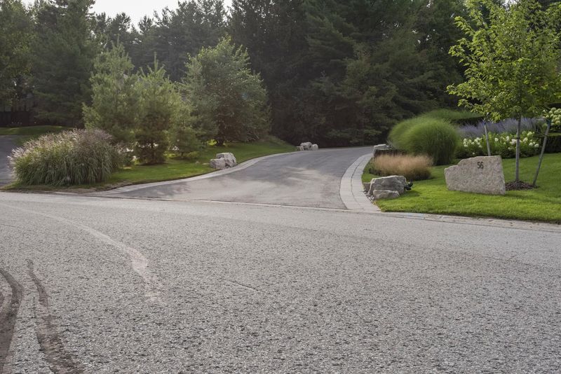 Suburban Road Curve in Lush Surroundings HDRi Maps and Backplates