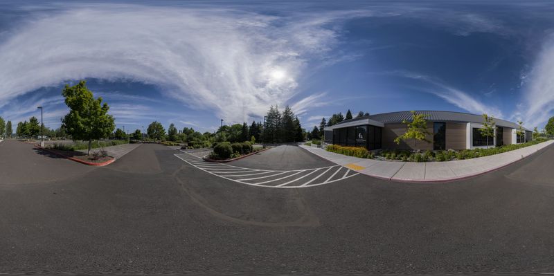 Suburban Skate Park in a Residential Area HDRi Maps and Backplates