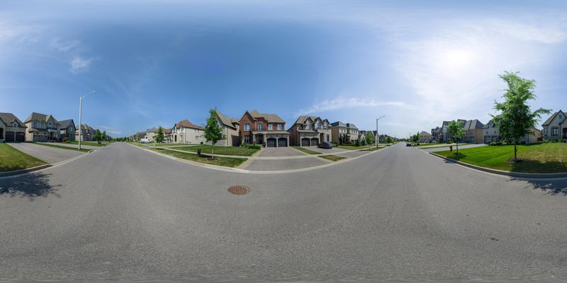 Suburbs of Toronto, Canada on a Sunny Day HDRi Maps and Backplates