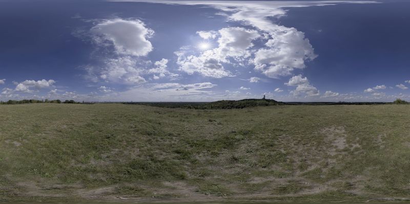 Sunny Day in Brandenburg, Germany: Valley View HDRi Maps and Backplates