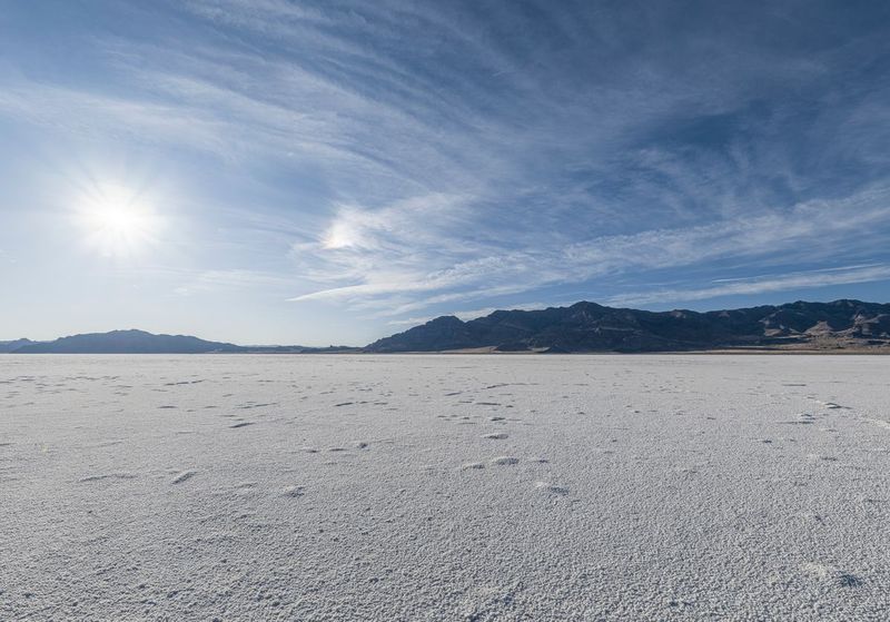 Sunny Day in Salt Lake Utah: Snow Covered Field with Mountain View HDRi ...