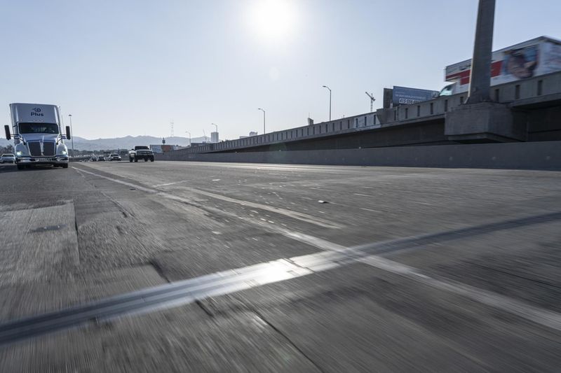 Sunny Highway with Motion Blur on Asphalt Road HDRi Maps and Backplates