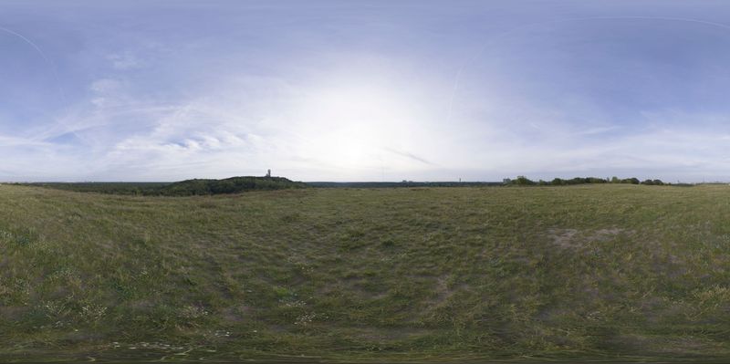 Sunny Open Space in Germany's Greenery HDRi Maps and Backplates