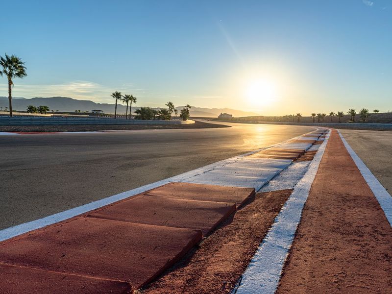 Sunny Racing Track in USA at Dawn HDRi Maps and Backplates