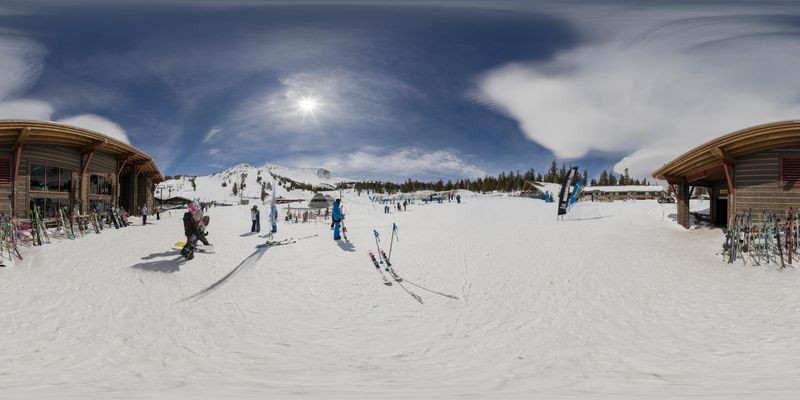 Sunny Winter Day in Mammoth Lake, California HDRi Maps and Backplates