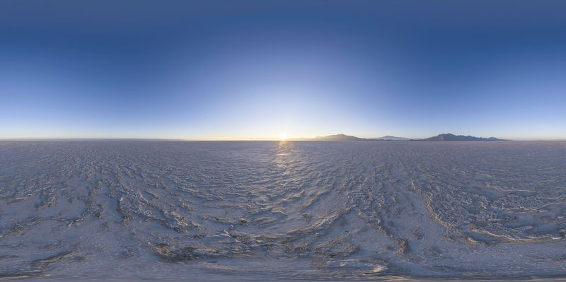 Sunrise Over Salt Lake in Utah, USA HDRi Maps and Backplates