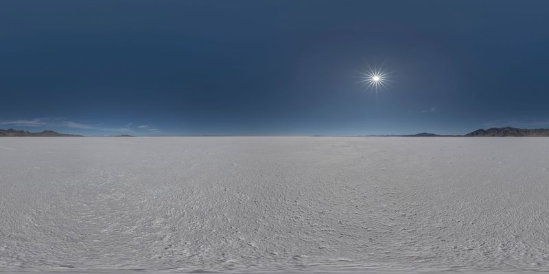 Sunrise Over Utah's Snow-Covered Desert Landscape HDRi Maps and Backplates