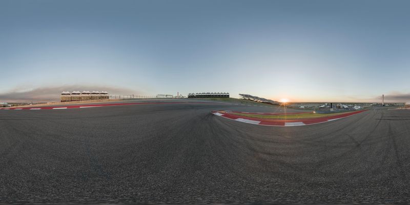 Sunset at an Empty Race Track: Clear Sky and Fast Cars - HDRi Maps and ...