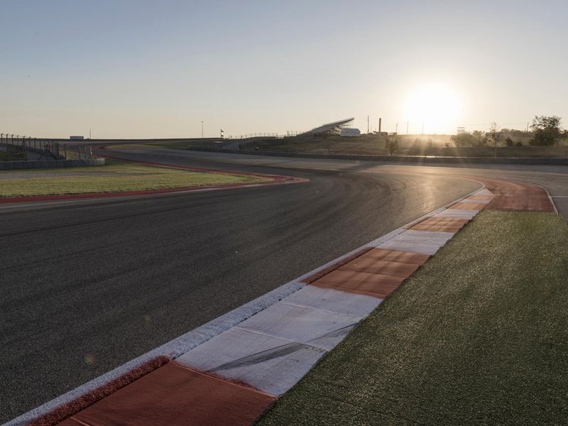 Sunset on a Race Track with a Clear Sky HDRi Maps and Backplates
