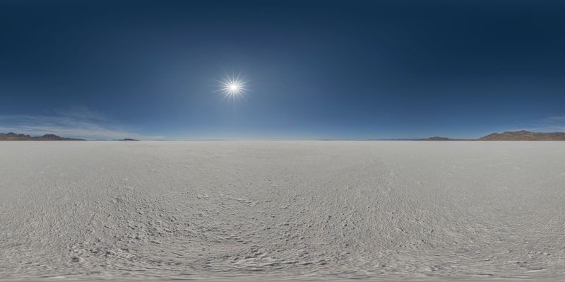 Sunset over Utah's Vast Plain with Snow-Covered Ground HDRi Maps and ...