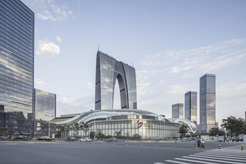 Suzhou China: Modern Cityscape Architecture HDRi Maps and Backplates