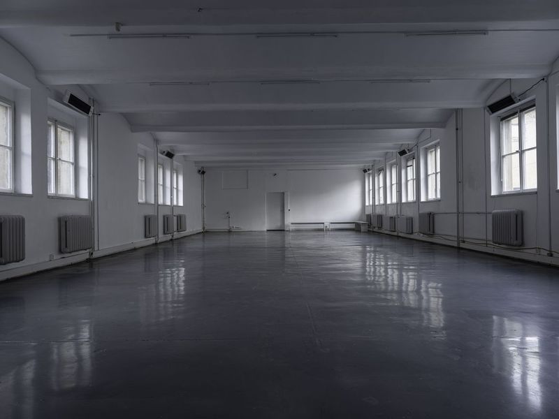 Symmetrical Hall with Large Windows and Light-Filled Interior HDRi Maps ...