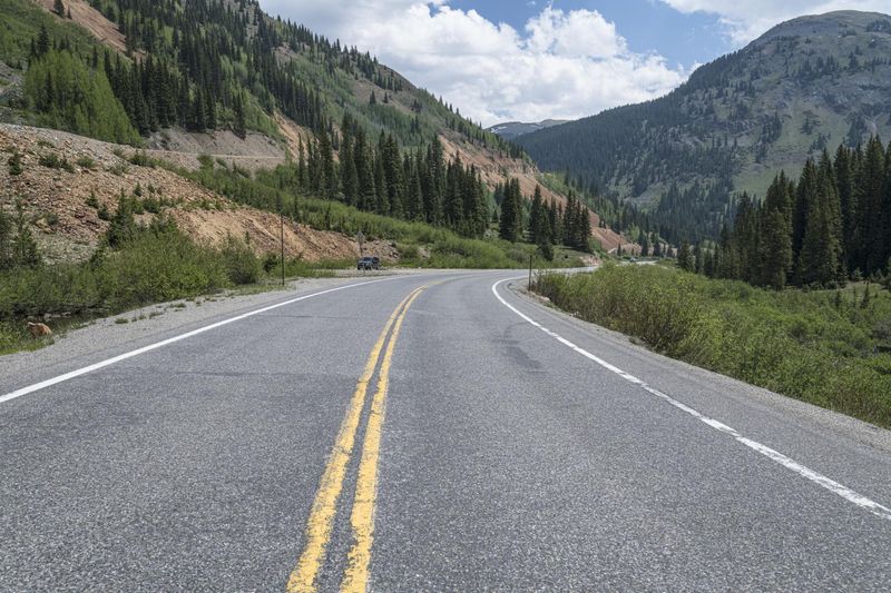 Telluride, Colorado: Mountain Road Landscape HDRi Maps and Backplates