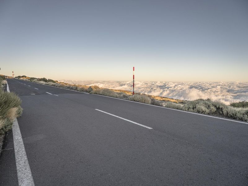 Tenerife Dawn: Road, Asphalt, and Desert Landscape HDRi Maps and Backplates