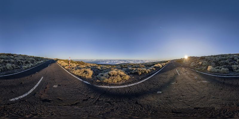 Tenerife Mountain Range Road Overlook HDRi Maps and Backplates