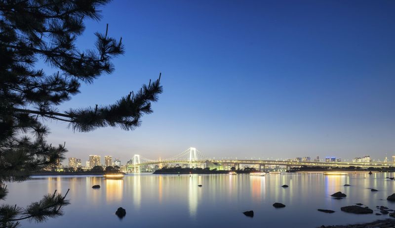 Tokyo City Lights: Night View on the Water - HDRi Maps and Backplates