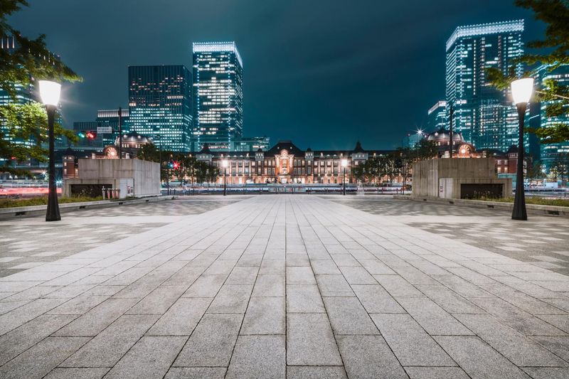 Tokyo Cityscape at Night: A View of Illuminated Buildings - HDRi Maps ...