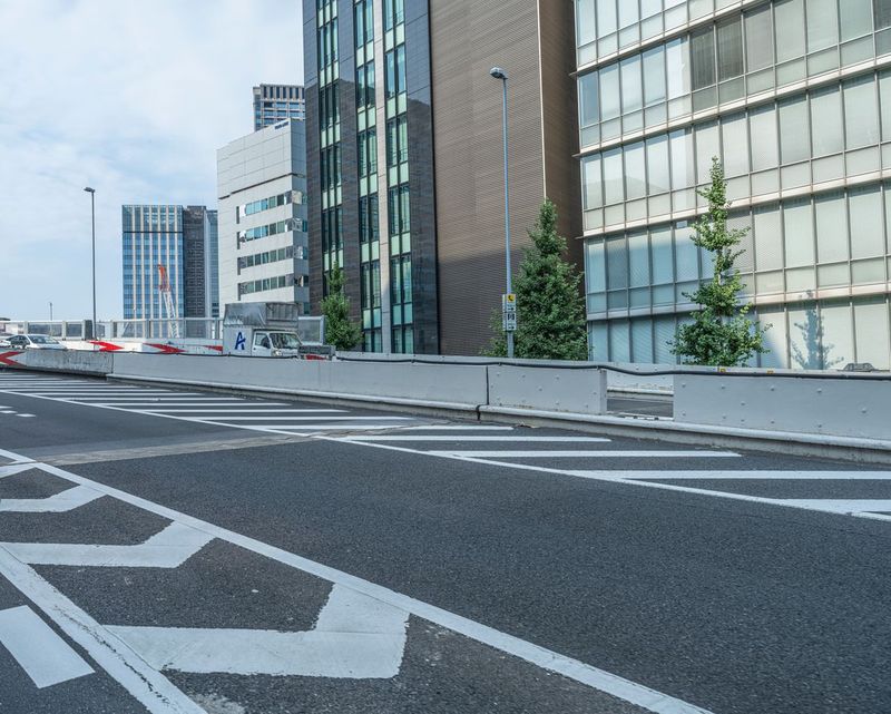 Tokyo, Japan: Modern Asphalt Road Lined with Armco Barriers HDRi Maps ...