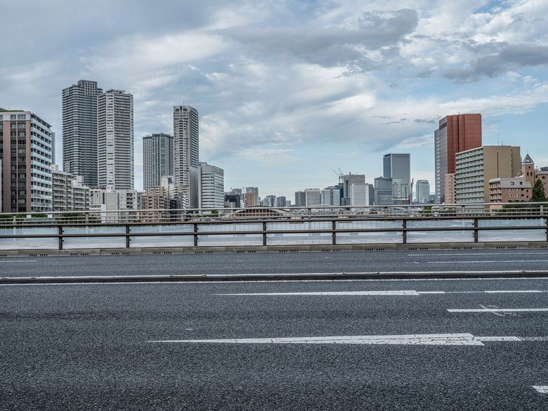 Tokyo, Japan: Modern Cityscape at Dawn HDRi Maps and Backplates