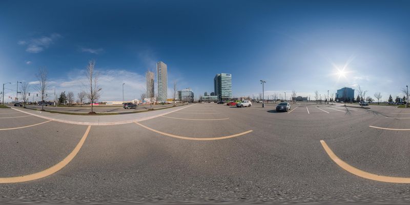 Toronto Cityscape: Modern High-Rise Buildings HDRi Maps and Backplates