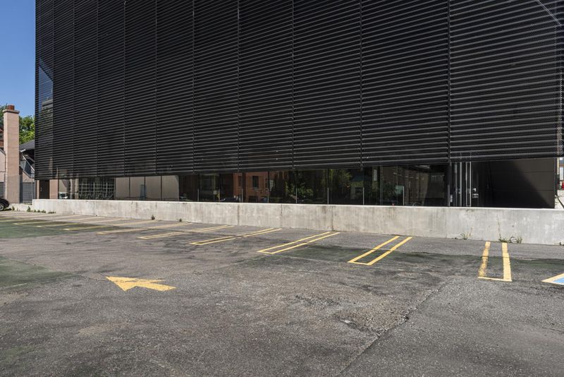 Toronto Parking Lot with Black Building and Windows - HDRi Maps and ...