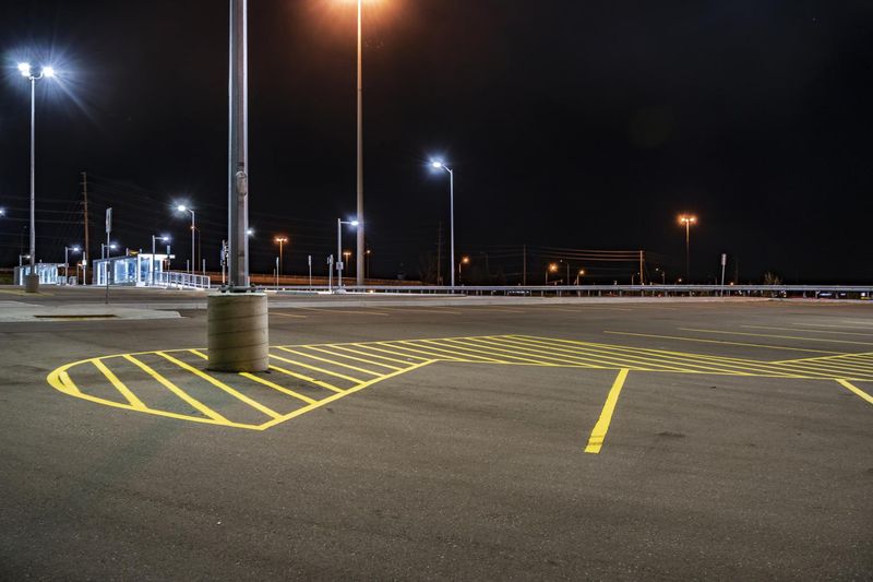 Toronto Parking Lot Illuminated at Night HDRi Maps and Backplates