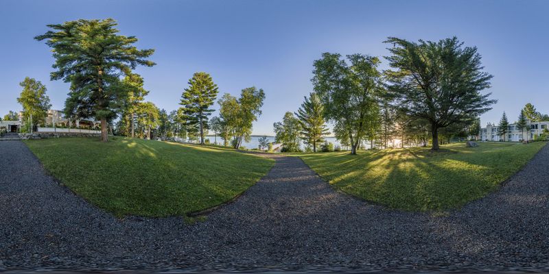 Toronto Residential Area by the River: A Fisheye Lens View HDRi Maps ...