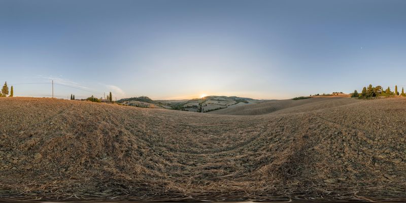 Tuscany Landscape in Italy: A Daytime View HDRi Maps and Backplates