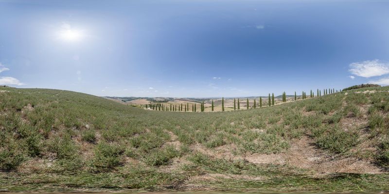 Tuscany Landscape in Italy: A Panoramic View HDRi Maps and Backplates