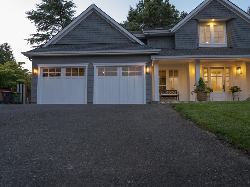Two-Story Blue House with Porch and Garage in the Suburbs - HDRi Maps ...