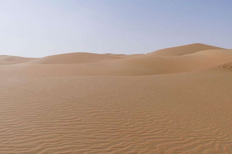 UAE's Sahara Desert: Clear Sky and Majestic Dunes HDRi Maps and Backplates