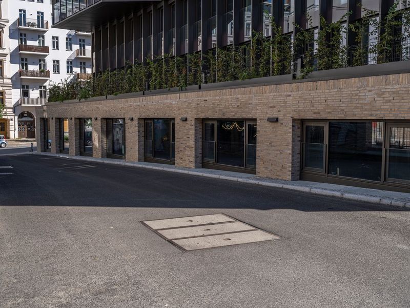 Urban Alley-way in Berlin with Modern Architecture HDRi Maps and Backplates