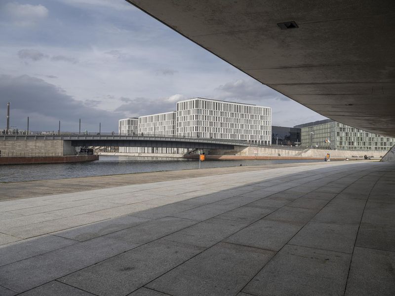 Urban Berlin Cityscape with Modern Architecture and Clear Sky